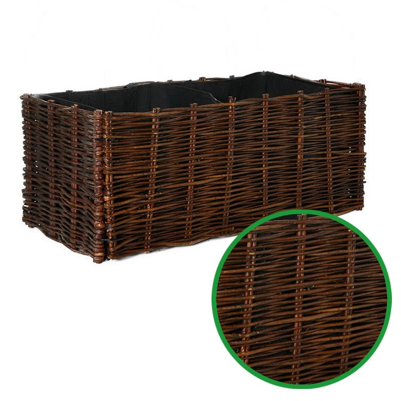 Jardinière surélevée ERETUM en osier - sac de plantation inclus ...